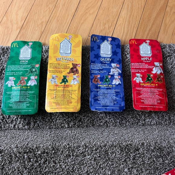 Ty | Small Pets | Ty Beanie Babies Set Erin Green Britannia Brown Glory ...
